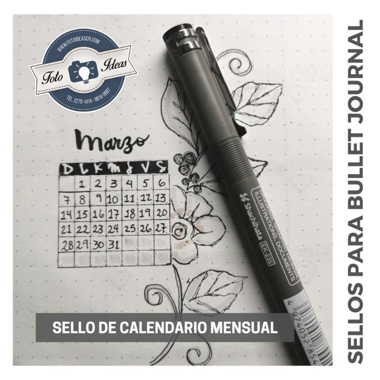 Sello de calendario para bullet journal – Fotoideas